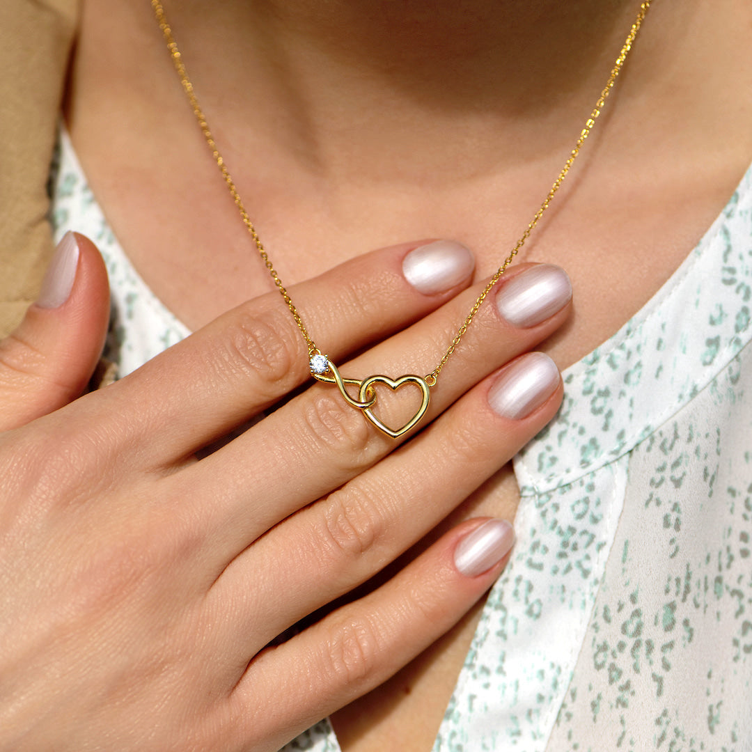 Aan mijn Dochter - Infinity Hart ketting – Luxus Love Amsterdam