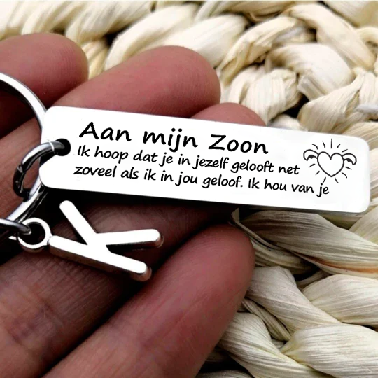 Familie sleutelhanger - aan mijn zoon/dochter – Luxus Love Amsterdam